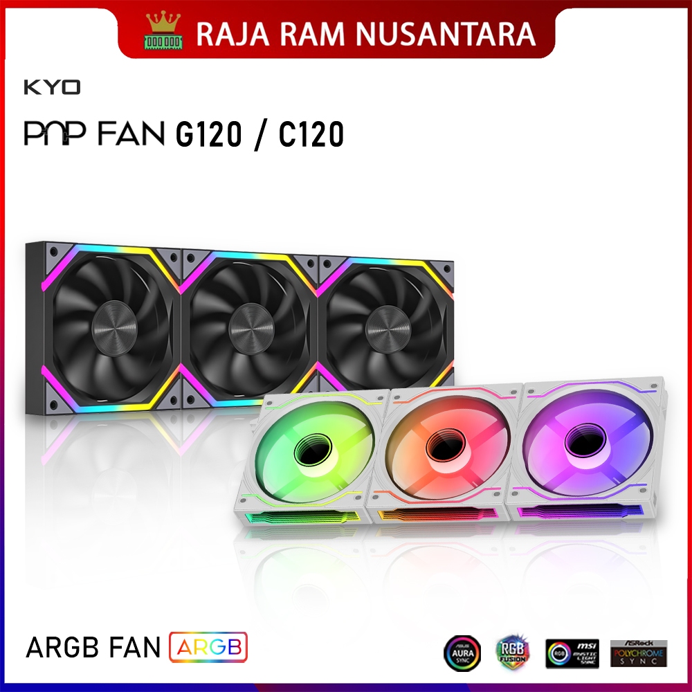 Jual KYO PNP FAN G120 / C120 ARGB 120mm ARGB Sync 3 in 1 Fan ...