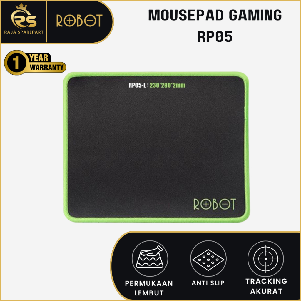 Jual ROBOT - Mousepad Anti Slip Rp01 Gaming Polos Hitam Murah Rubber ...