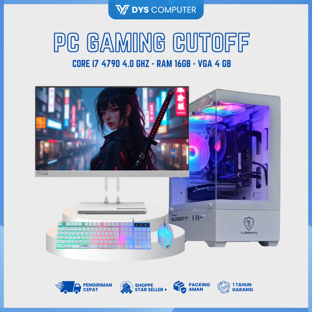 Jual PC I7 4790 Fullset Gaming Editing I7 / 16GB / 500GB / SSD LED 22 ...