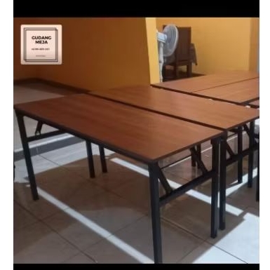 Jual Meja Hotel IBM ukuran 140*50*75 Meja lipat otomatis HPL | Shopee ...