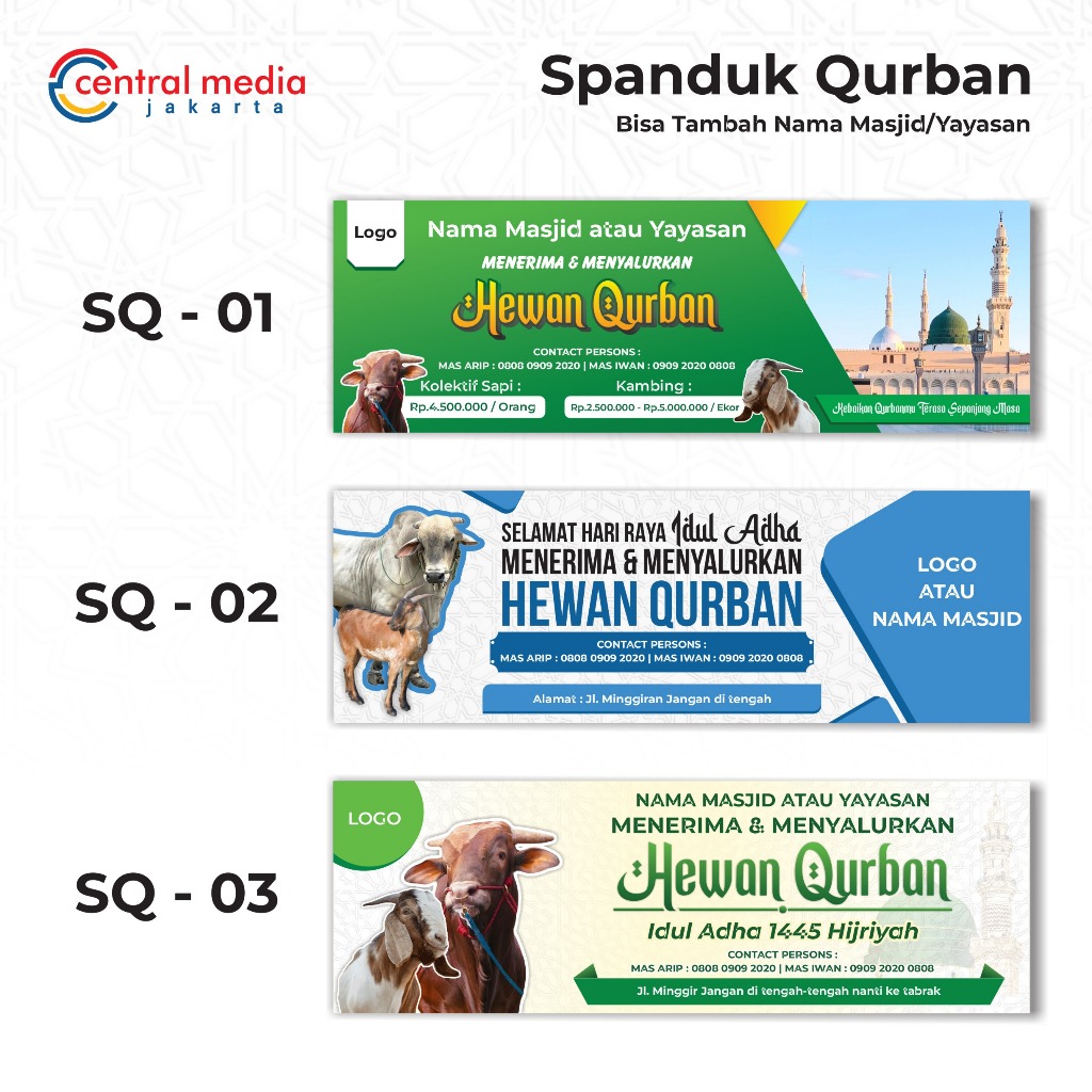 Jual Cetak Spanduk Menerima Menyalurkan Hewan Qurban Banner Kurban Idul ...