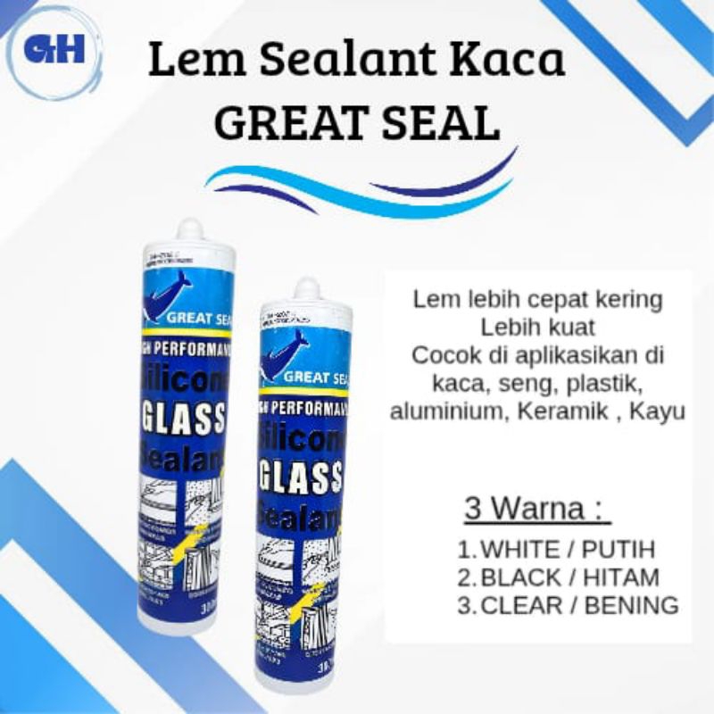 Jual Lem Sealant Kaca / Lem Silen Botol Aquarium GREATSEAL | Shopee ...
