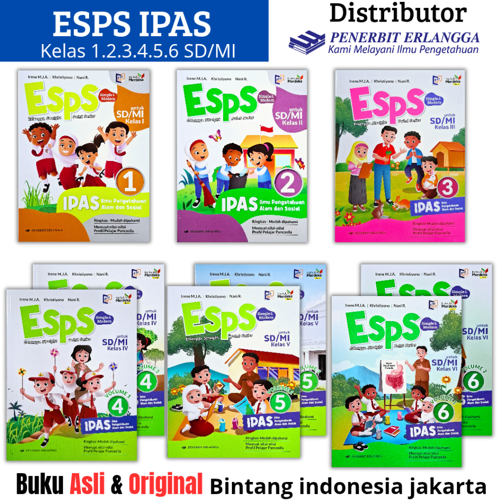 Jual Erlangga - Buku Pelajaran ESPS IPAS kelas 1,2,3,4,5, dan 6 SD/MI Kurikulum Merdeka | Shopee ...