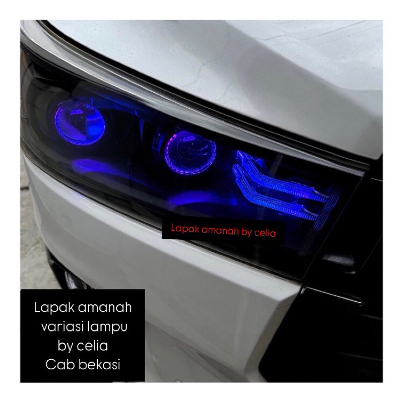 Jual Custom headlamp innova reborn double projector biled rgb matrix ...