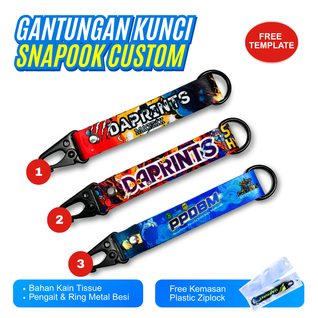 Jual Gantungan Kunci Custom Premium | Keychain Snaphook Design | Ganci ...
