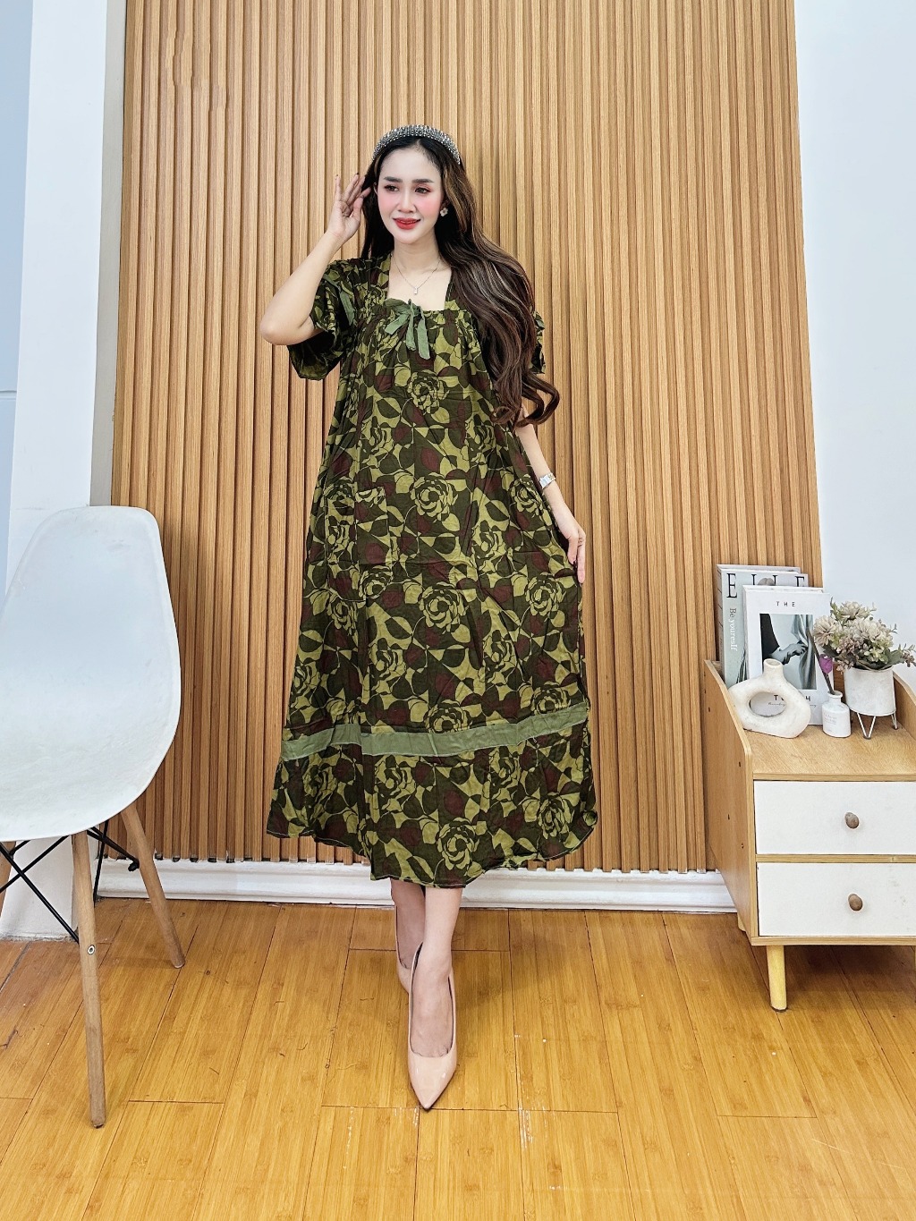Jual Daster Long Dress Wanita Centini Series Tali empat Busui Rayon ...