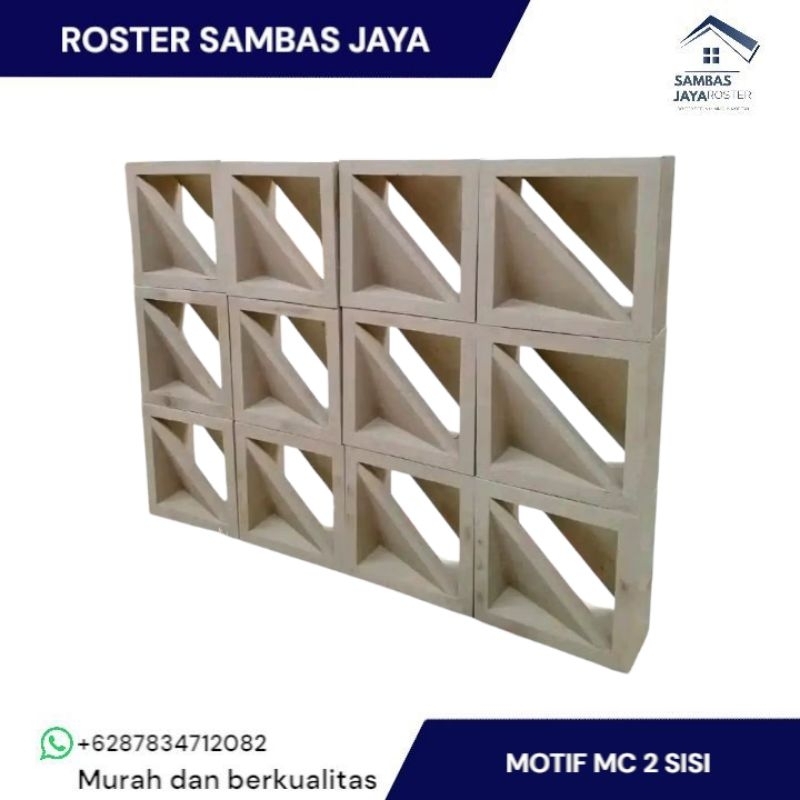 Jual ROSTER BETON ROSTER MINIMALIS LUBANG ANGIN MOTIF MC 2 SISI ...