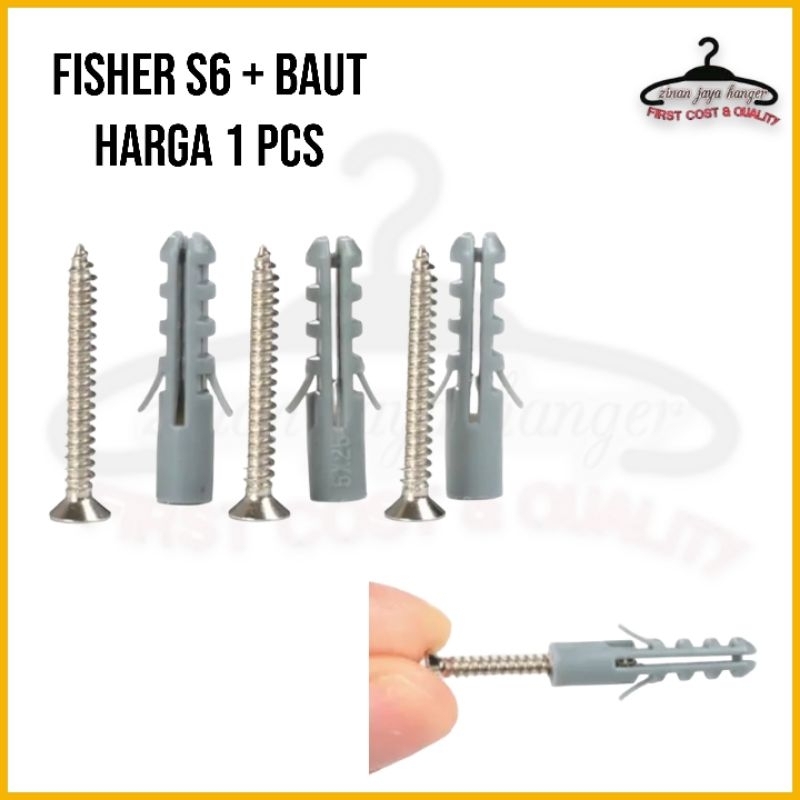 Jual skrup visher S6 harga 1 pcs fiser s6 + skrup untuk suling tembok ...