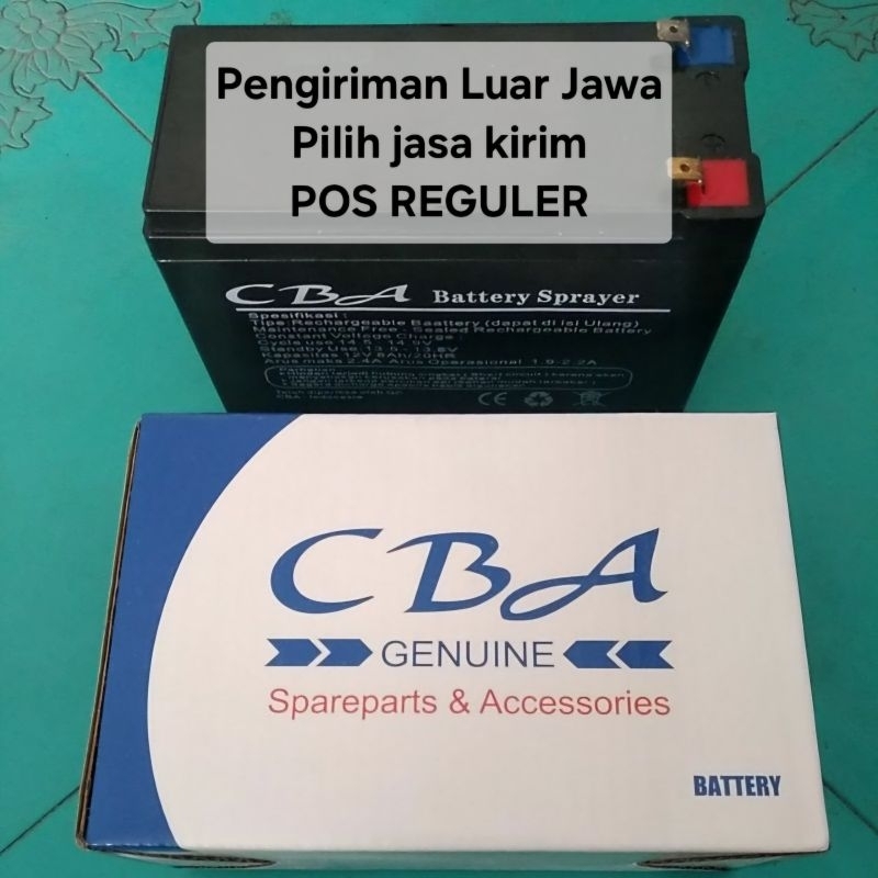Jual Aki CBA 12V 8AH UPS Stabilizer Tangki Sprayer Elektrik Original Accu Baterai Electric ...