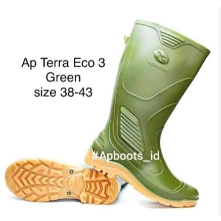 Jual SEPATU BOOT AP WARNA HIJAU SERI TERRA ECO 3 LONG | Shopee Indonesia
