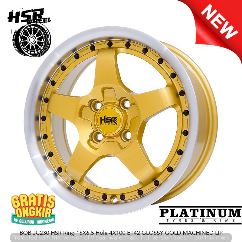 Jual VELG MOBIL MERK HSR TYPE BOB RING15 H4X100 UNTUK MOBIL AGYA BRIO JAZZ VIOS DATSUN GO ...