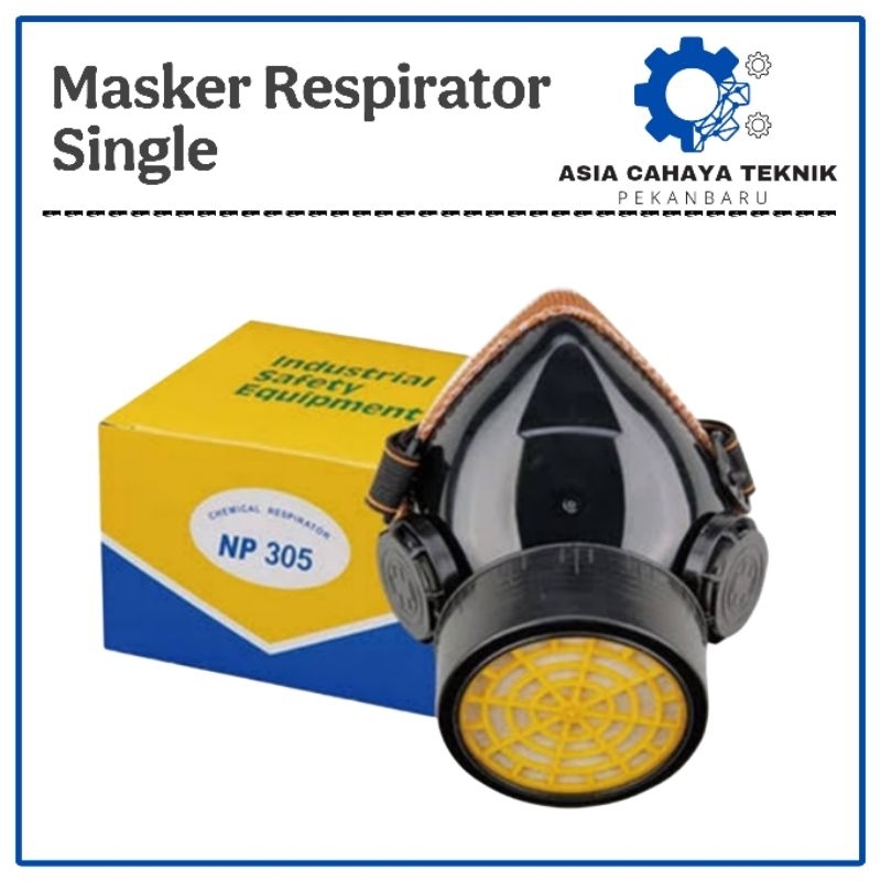 Jual Masker Anti Asap Debu Cat & Kimia Respirator Mask Single Filter ...