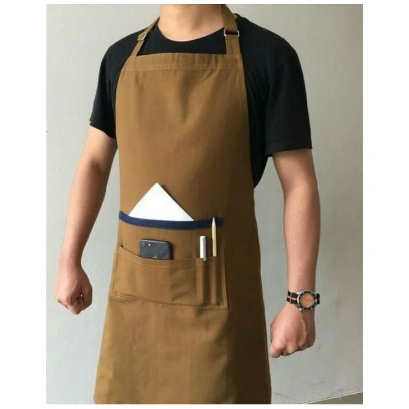 Jual Apron Barista, Apron Waiter, Apron Chef Bahan Katun Drill untuk ...