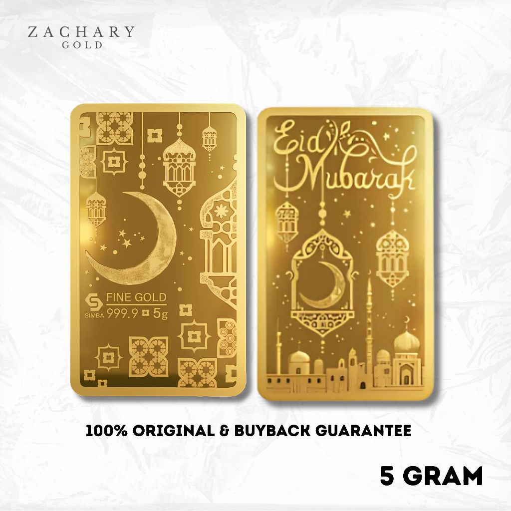 Jual SIMBA REFINERY Emas Logam Mulia 5 Gram Eid Mubarak LM Batangan ...