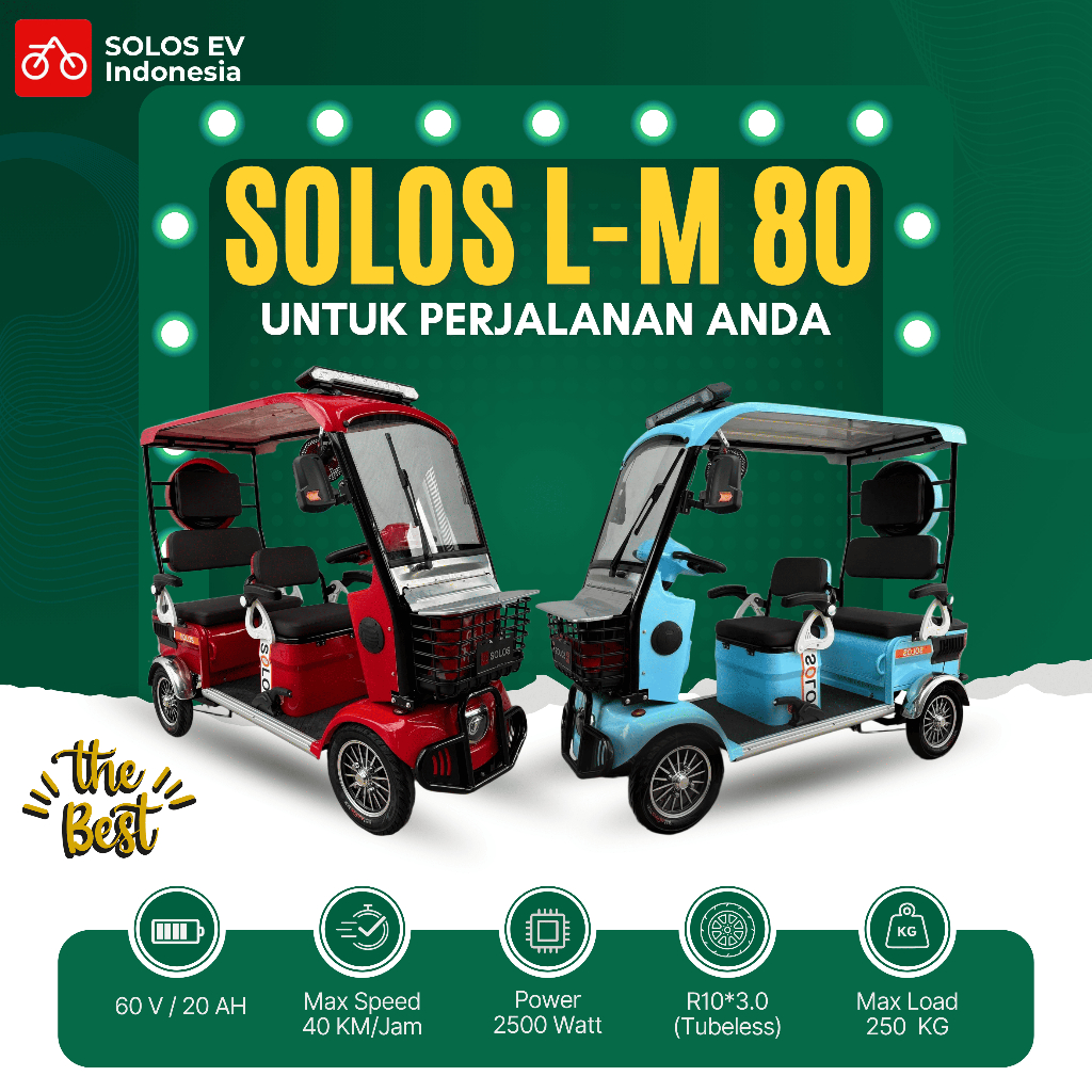 Jual Solos LM80 : Solusi Mobilitas Listrik, Nyaman, dan Efisien ...