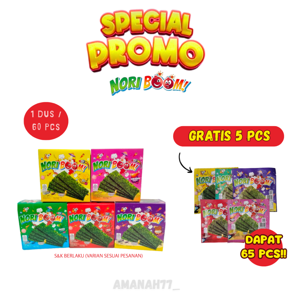 Jual (KARTON) NORI BOOM ISI 5 BOX PAKET MURAH | Shopee Indonesia