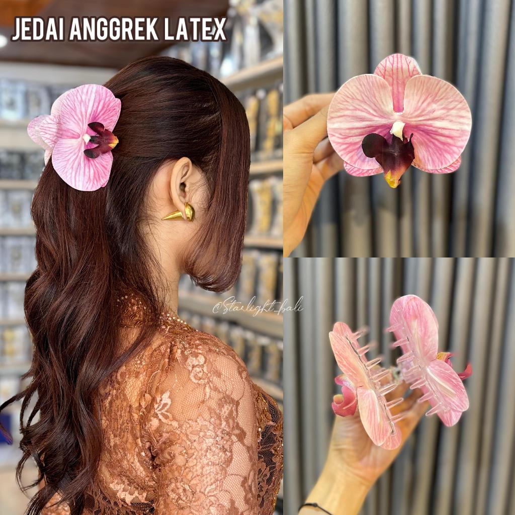 Jual Jedai Anggrek Latex /Jepit Rambut / Jeday Rambut/ Aksesoris ...