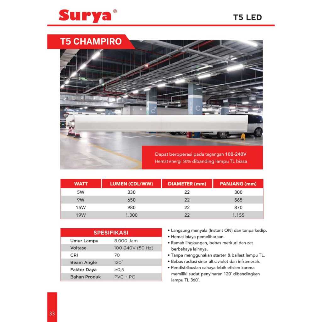 Jual Lampu Drop Ceiling T5 / Lampu Etalase T5 / Lampu Led T5 5W / Lampu ...