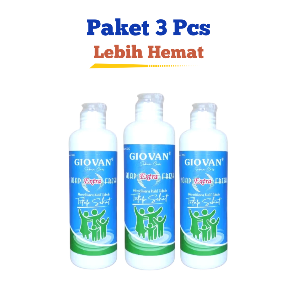 Jual Paket 3 pcs Sabun Giovan Extra Fresh - 240ml atasi biang keringat ...