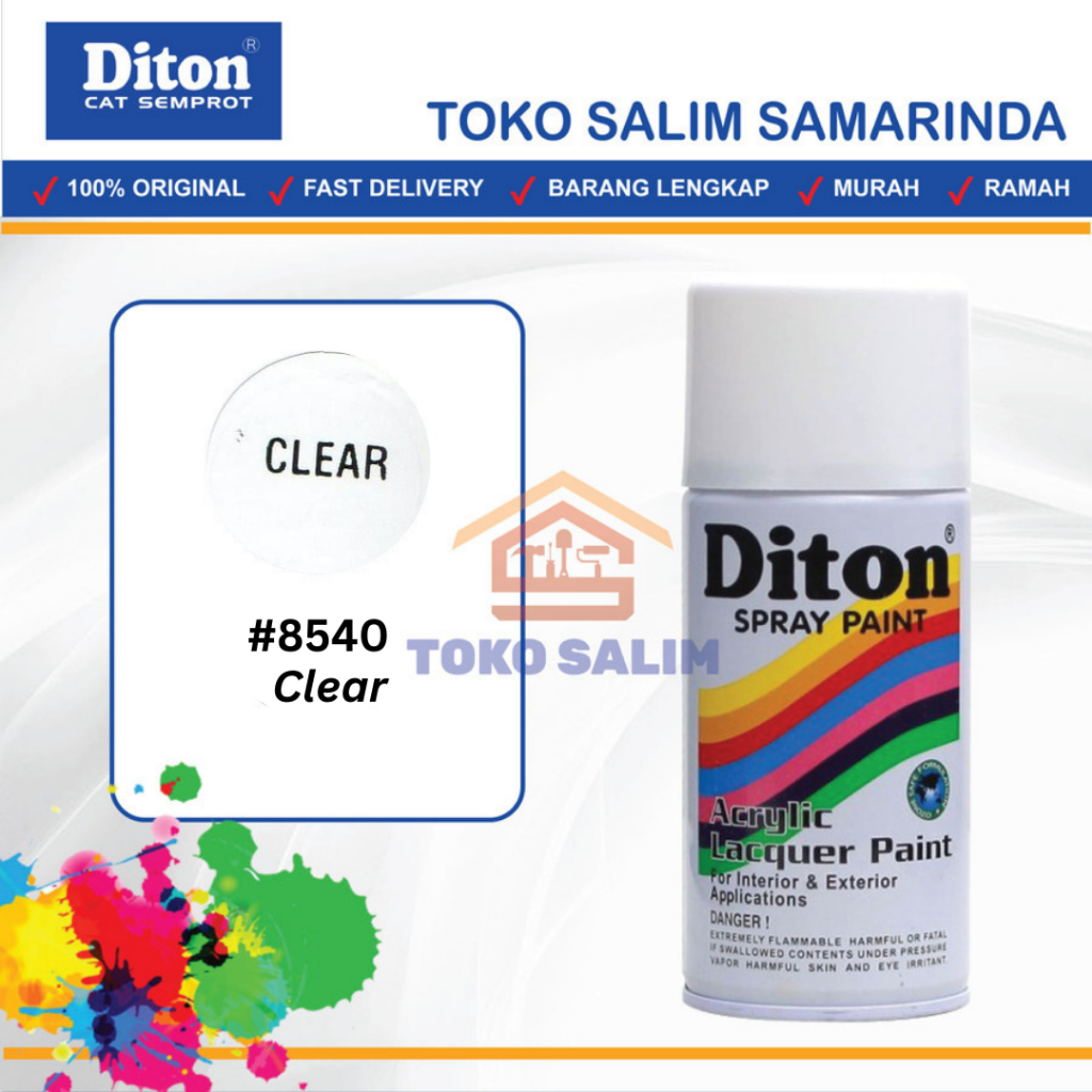 Jual Cat Semprot / Pilox Diton Clear # 8540 / 300 CC | Shopee Indonesia