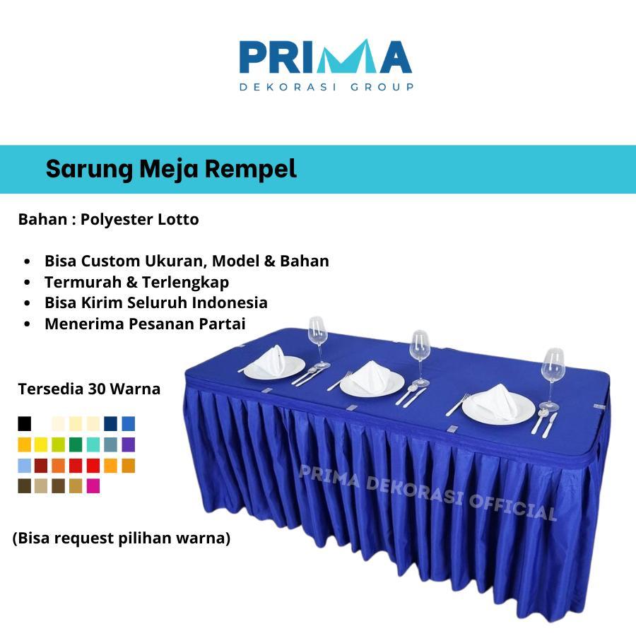 Jual Sarung Meja Prasmanan Kotak/Persegi Model Rempel [Bisa Custom ...