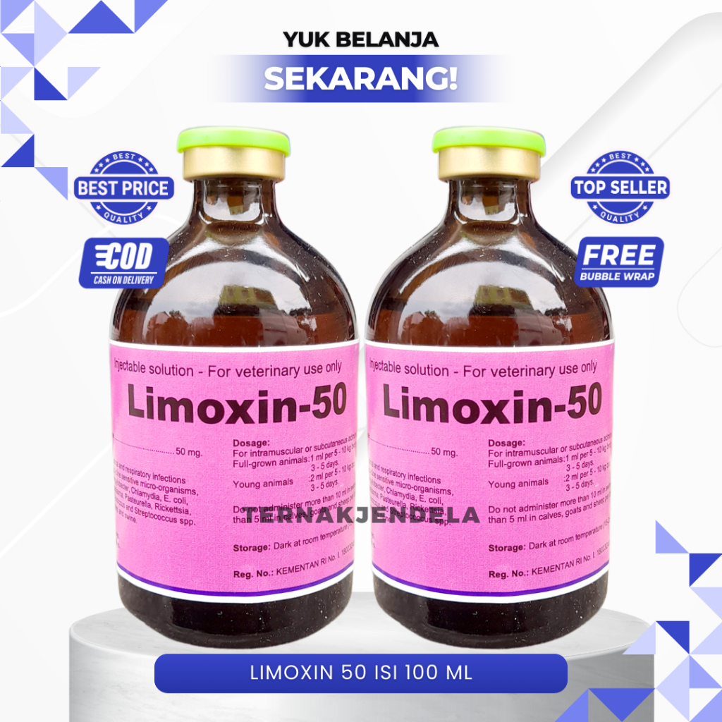 Jual LIMOXIN 50 100 ML - Untuk Hewan Spektrum Luas Hewan Sapi | Shopee ...