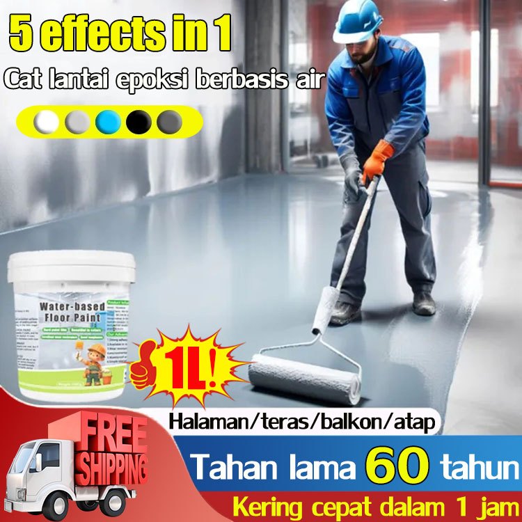 Jual 3 dalam 1 Cat Lantai 1L Tahan air tahan lembab dan tahan gores Cat ...