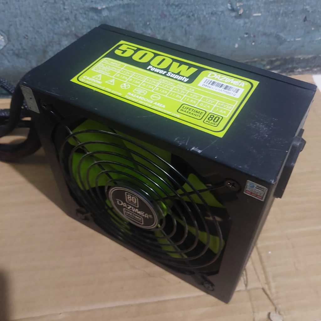 Jual PSU Pc komputer Gaming 500watt Dazumba murah power supply 24PIN ...