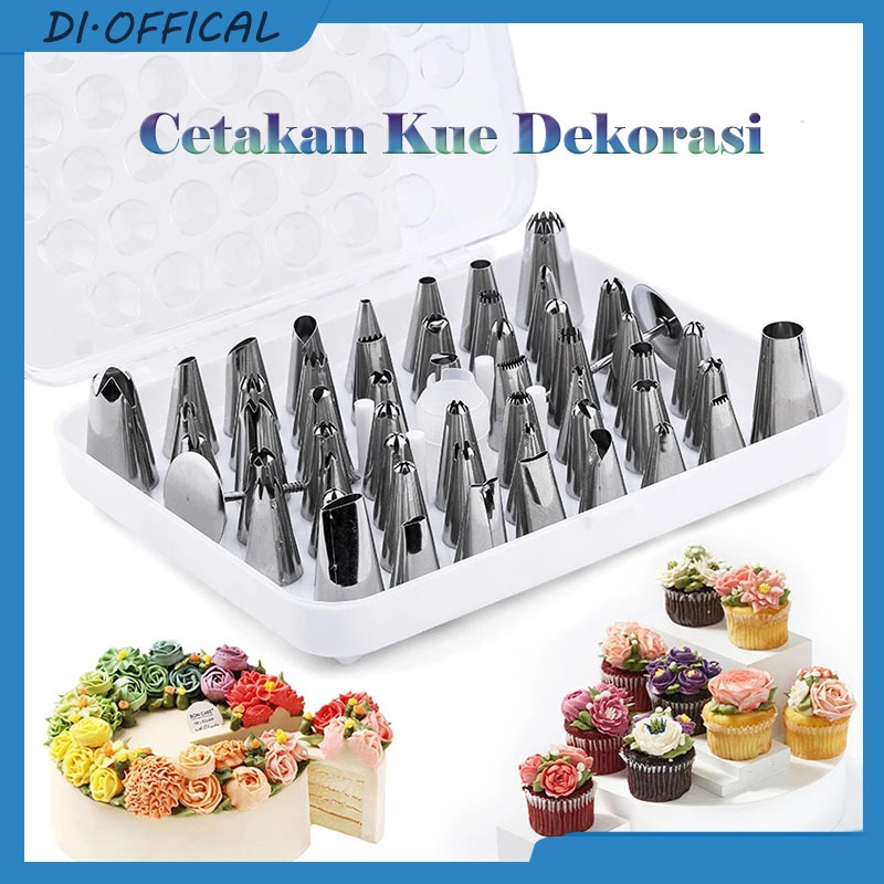 Jual Isi 52 Spuit Kue Semprit Set Spuit Butter Cream Spuit Cetakan Kue ...