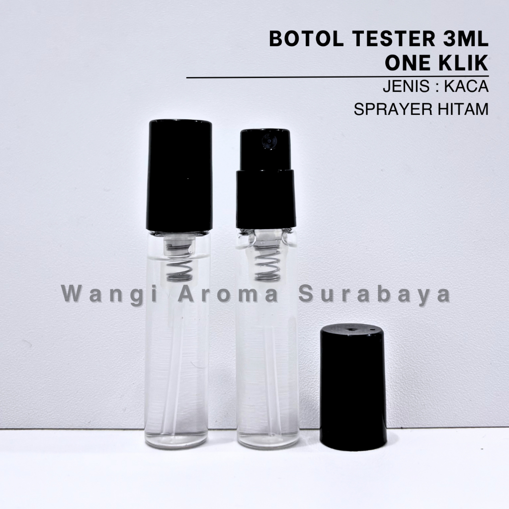 Jual Botol Parfum Tester 3ML Kaca Spray One Klik - Botol Pafum Kaca 3ML ...