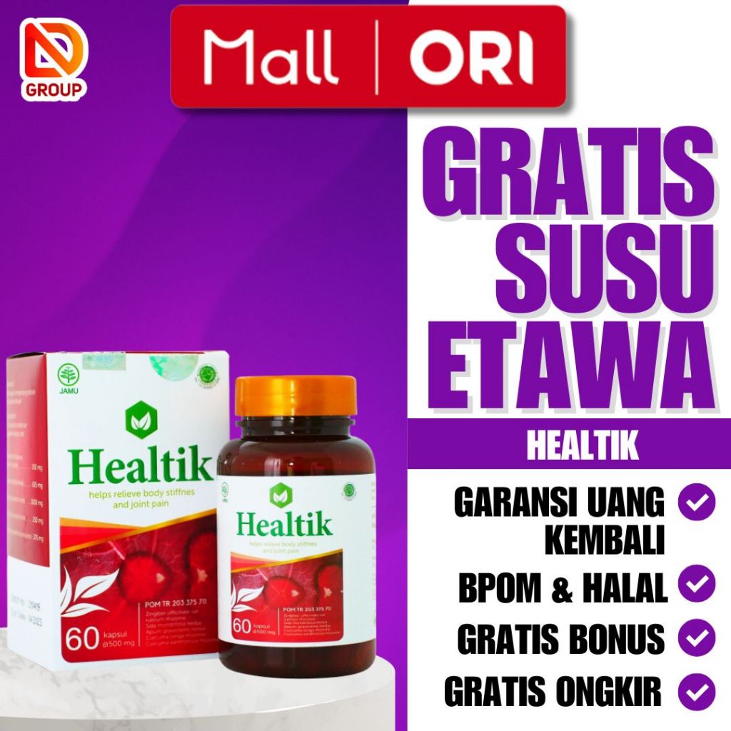 Jual Healtik Obat Herbal Original untuk Nyeri Sendi Rematik Asam Urat ...
