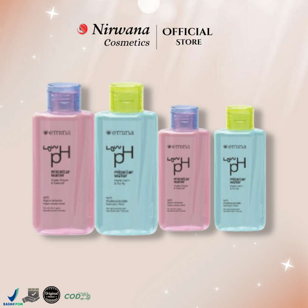 Jual Emina Micellar Water Low PH -Nirwana Cosmetics- | Shopee Indonesia