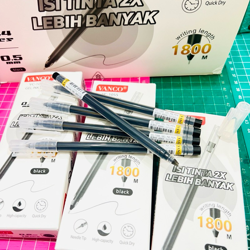 Jual [1 PACK] PROMO PULPEN GEL VANCO VC-1055 APEL ZUIXUA NEW JELL ISI ...