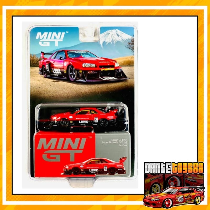 Jual MINI GT #843 Nissan Skyline GT-R R34 Red Black Versi BLISTER SEGEL ...