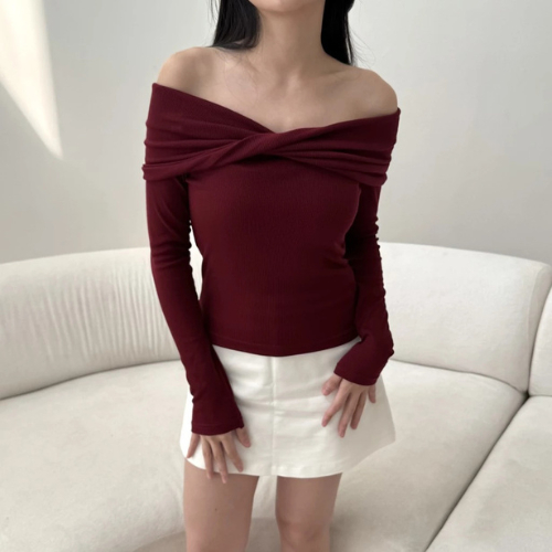 Jual MAY TOP | Atasan Knit Wanita Lengan Panjang Top Baju Knit Basic Long Sleeve | Shopee Indonesia