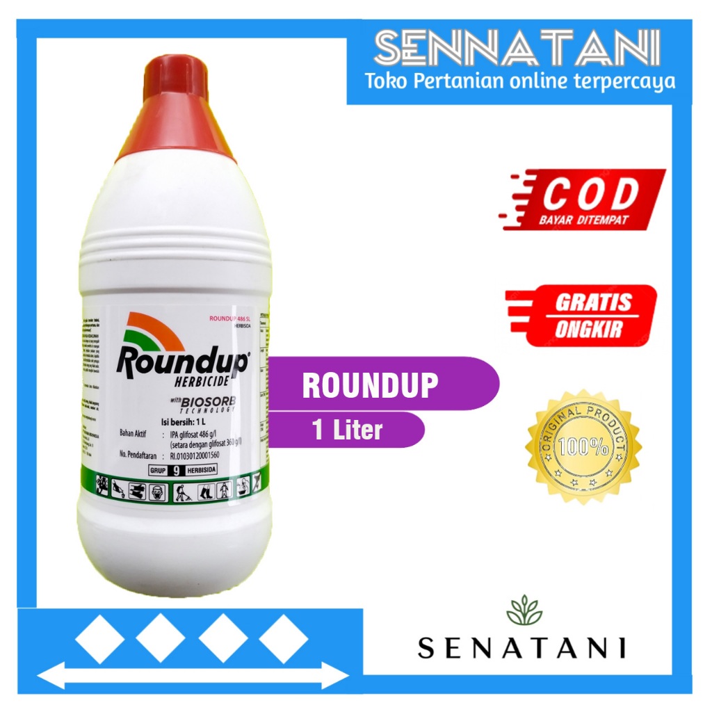 Jual Roundup 1 liter Herbisida Sistemik ampuh Basmi Gulma Sampai Akar | Shopee Indonesia