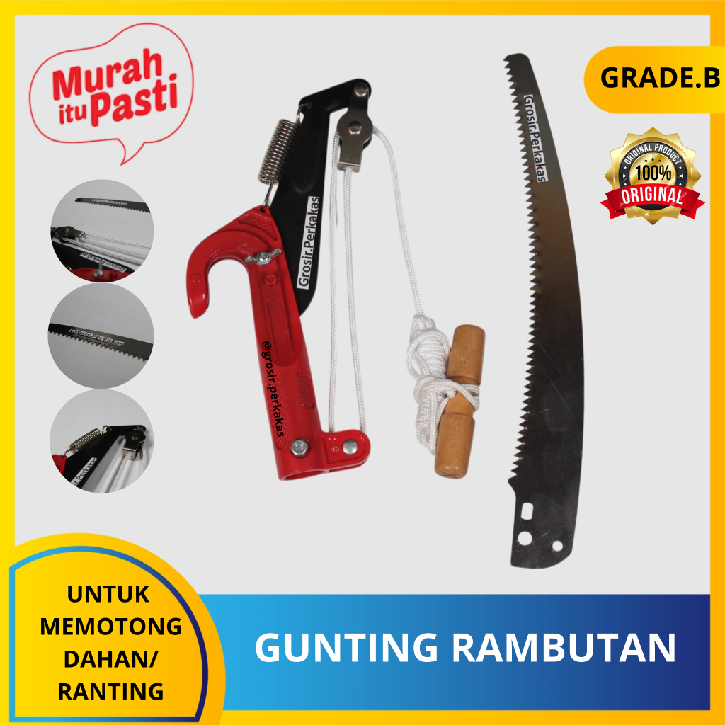 Jual GUNTING RAMBUTAN - gunting dahan tarik tali pisau rambutan - anti ...