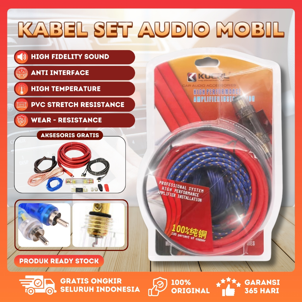 Jual KODAI Kabel Audio Mobil Full Set 10GA Kabel Subwoofer Amplifier ...