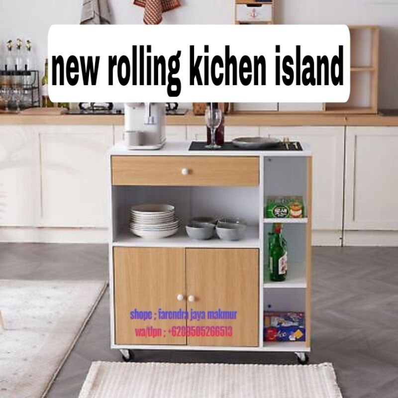 Jual new rolling kichen island meja dapur minimalis modern kichen set ...