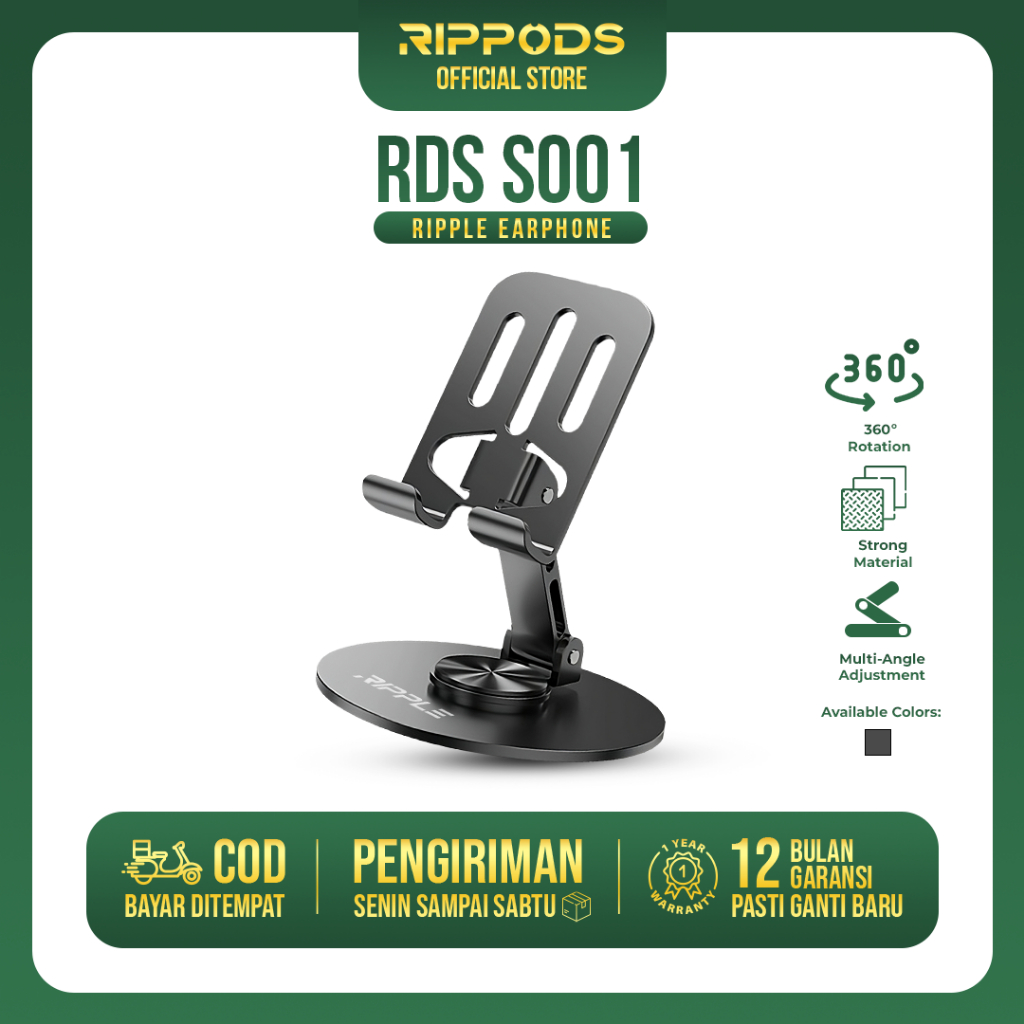 Jual Rippods Desktop Stand RDS S001 Phone/Tablet Holder Stand Full ...