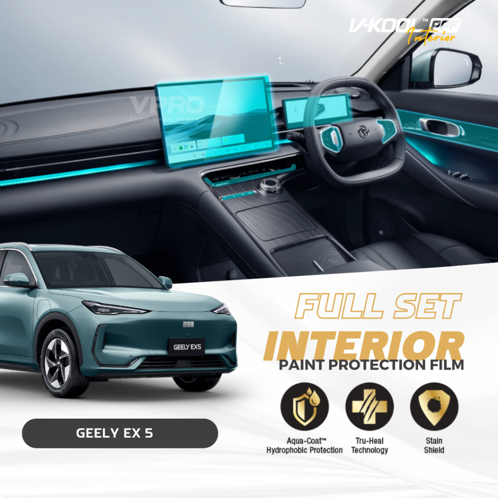 Jual V-KOOL PPF Interior Protector Geely EX5 - Full Set / Anti Gores ...