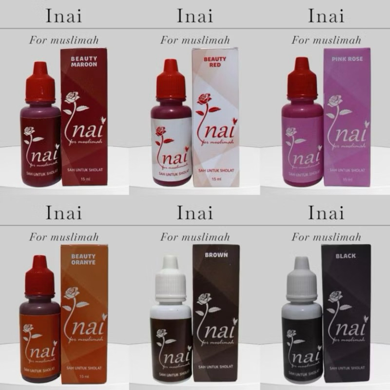 Jual Inai for Muslimah 15ml pewarna kuku sah untuk sholat henna kuku ...