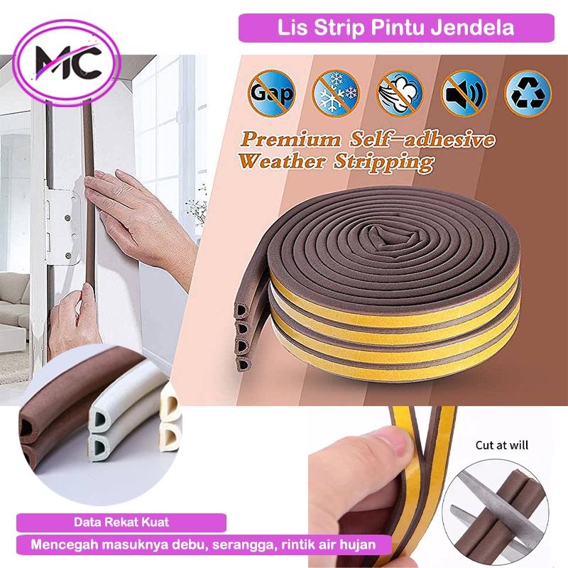 Jual List Peredam Pintu Rumah Kedap Suara Ruangan Kamar Door Seal Tape ...