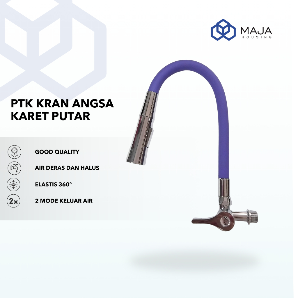 Jual Kran Angsa Karet Model Putar PTK / Kran leher angsa flexible ...