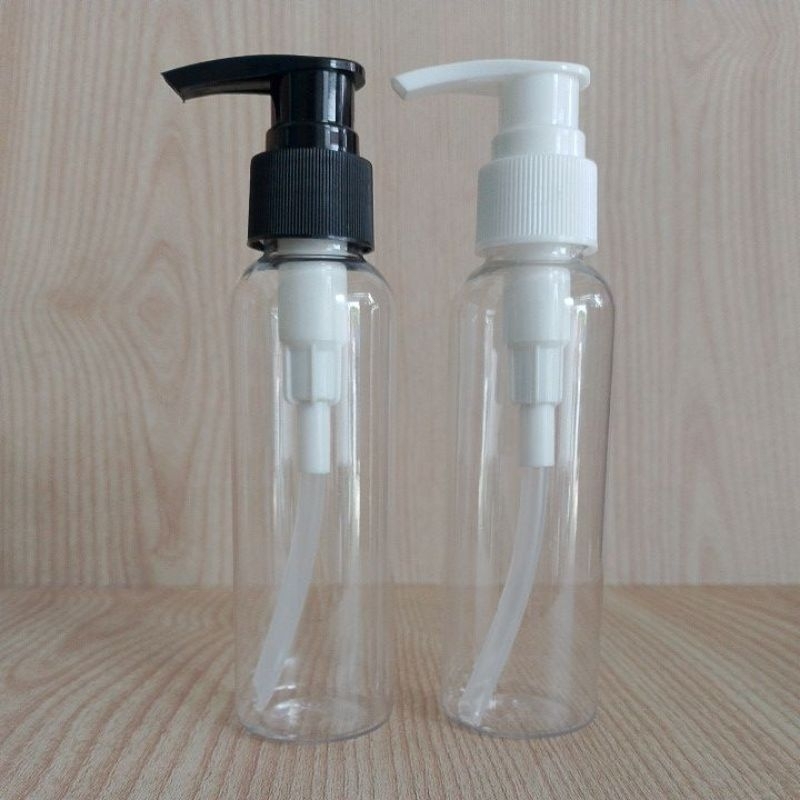 Jual Botol Pump Lotion 100ml Clear | Botol Plastik Pet BR 100ml Tutup ...