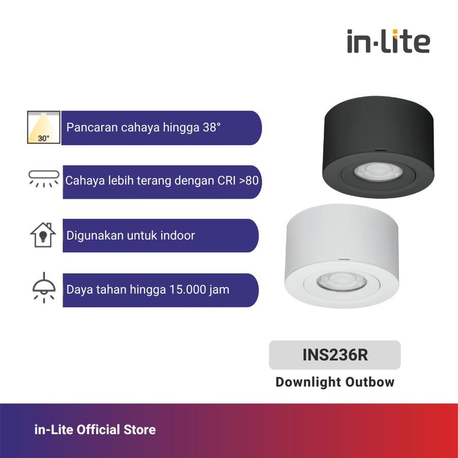 Jual Lampu Downlight Outbow Lampu Plafon Inlite Hitam Putih INS236R ...
