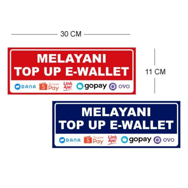 Jual STIKER VINYL MELAYANI TOP UP E-WALLET READY STOK - SIAP KIRIM ...