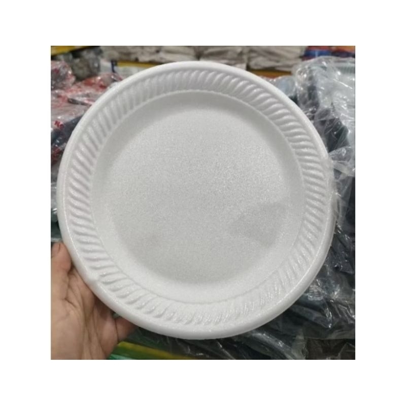 Jual Piring makan gabus/piring styrofoam 9inc (hanya instant) | Shopee ...