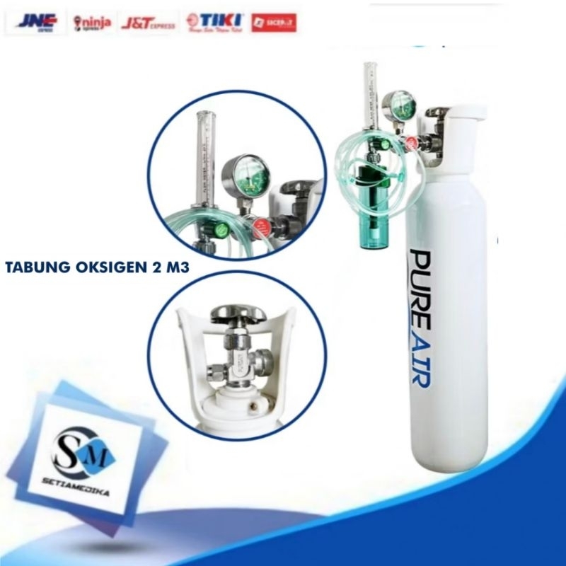 Jual Tabung oksigen 2m3 plus isi + Regulator sama isi | Shopee Indonesia