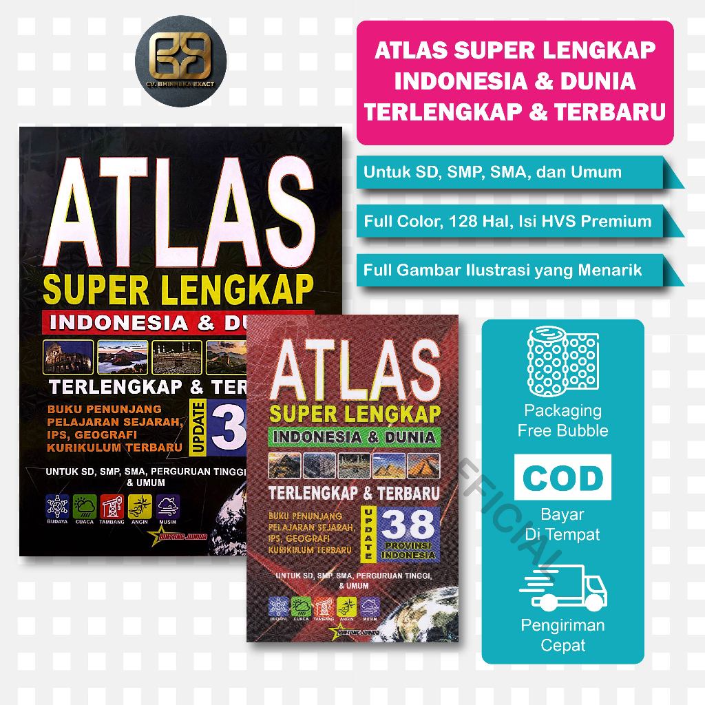 Jual Buku Atlas Super Lengkap Indonesia & Dunia Edisi Terbaru dan ...